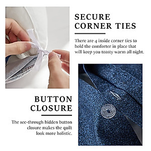 Simple&Opulence 100% Cotton Buffalo Check Plaid Printed Duvet Cover Set, 3 Pieces Bedding Set Including 1 Comforter Cover and 2 Pillow Shams, Soft and Comfortable (King,Red)