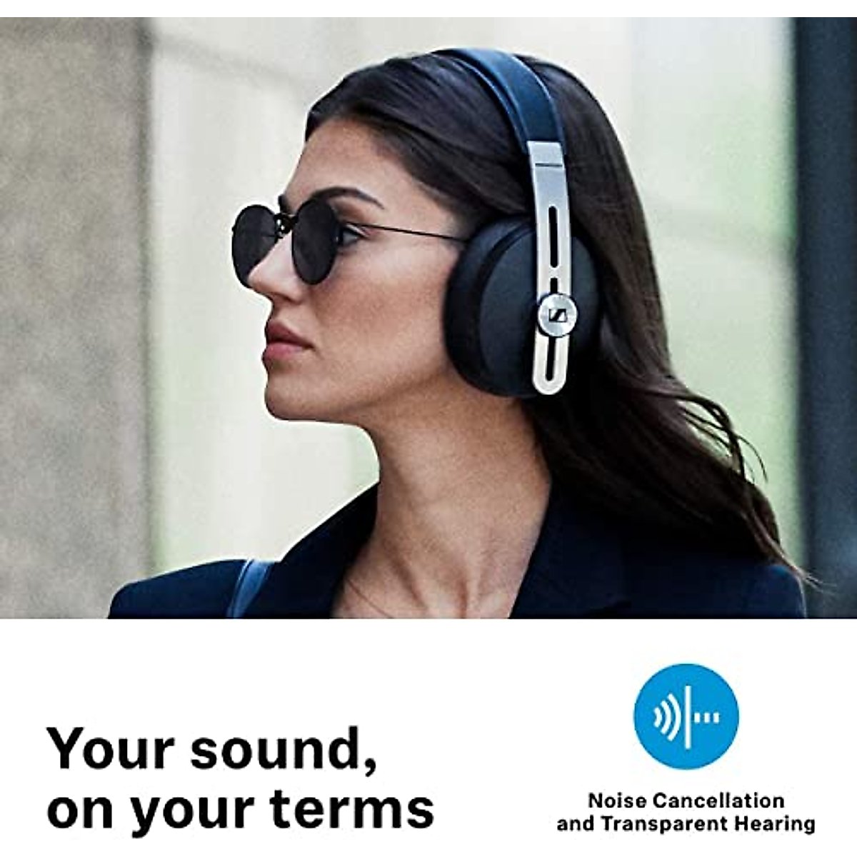 SENNHEISER Momentum 3 Wireless Noise Cancelling Headphones with Alexa, Auto On/Off, Smart Pause Functionality and Smart Control App, Black