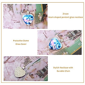 Wolf Heart Shape Necklace, Stainless Steel Howling Wolf Pendant Necklace, Jewelry Gifts for Boys Girls Men and Women (Heart-shape)