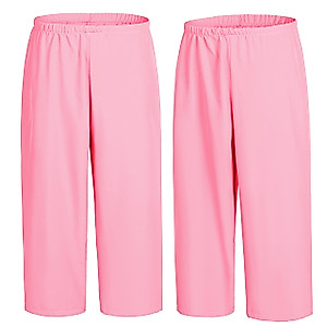 Doctor Costume for Kids Scrubs Pants with Accessories Set Toddler Children Cosplay 7-8 Years Pink