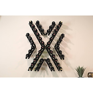 Ultra Wine Racks Cork Out Wall Mounted Wine Racks (4 Foot, Matte Black)