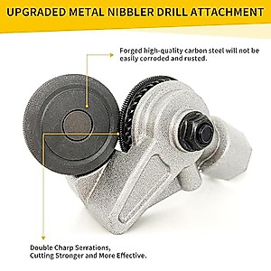 CuzConven Sheet Metal Cutter Drill Attachment,Drill Cut Pro Metal Cutting Adapter,Electric drill plate cutter for Cutting Flat Metal Sheet Of About 0.04 Inches or Less.