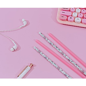 Silver Buffalo Sanrio's Hello Kitty Kawaii Treats 4pc Reusable Plastic Straw Set,10x1.5x.25, Pink