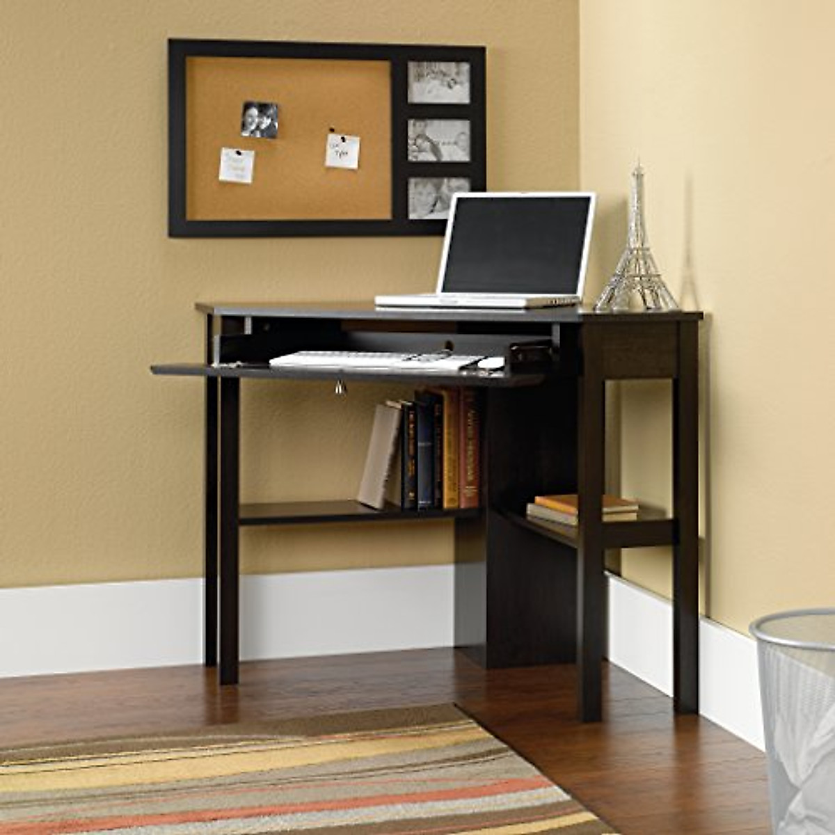 Sauder Beginnings Corner Computer Desk, Cinnamon Cherry finish