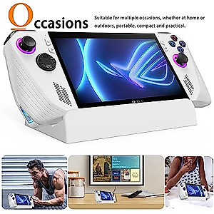 Miimall Compatible for ROG Ally Kickstand, Multi-Angle Adjustable Asus Ally Kickstand with Anti-Slip Pads Foldable&Portable Stand Base/Holder/Kickstand for Asus ROG Ally Handheld 2023 Accessories