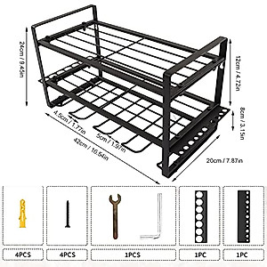 Garage Tool Storage Shelf Power Tool Organizer 50KG Load Bearing Wall Mounted for Factory