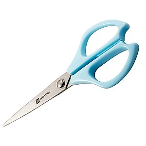 WHASHIN Scissors (737) - Multipurpose, Ultra Sharp Blade Shears, Softgrip, Stainless Steel Sewing, Comfort TPR Grip, Crafting Scissors for Office and Home (White)