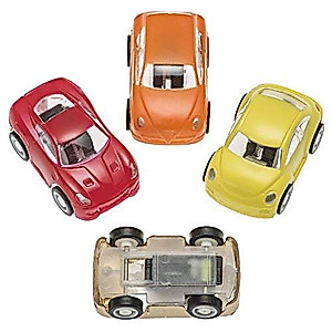 PREXTEX Stuffed Easter Eggs with Mini Pull-Back Car Inside - Plastic Easter Eggs Stuffed - Easter Egg Fillers for Toddlers - Easter Toys Basket Stuffers/Fillers - Easter Gift/Presents Stuffed Eggs