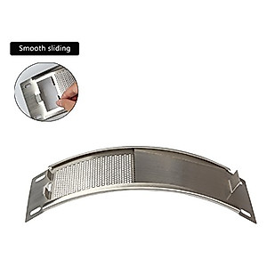 Draft Door Screen Kit Replacement Parts For Large and Medium Big Green Egg,Big Green Egg Accessories,Green Egg Chimney Door With Upgrade Punched Mesh Screen,Stainless Steel(Draft Door Kit for M&L BGE)