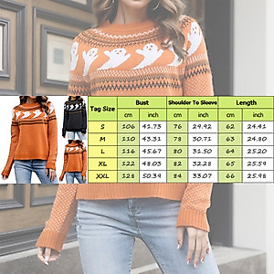 Women Western Shirts Orange Tops for Women Lantern Sleeve Halloween Shirt Women Black Pants for Women Jacket Coat Pullover top Pocketed Flowy Women Fall Fashion 2023 Woman Fall Clothes 2023