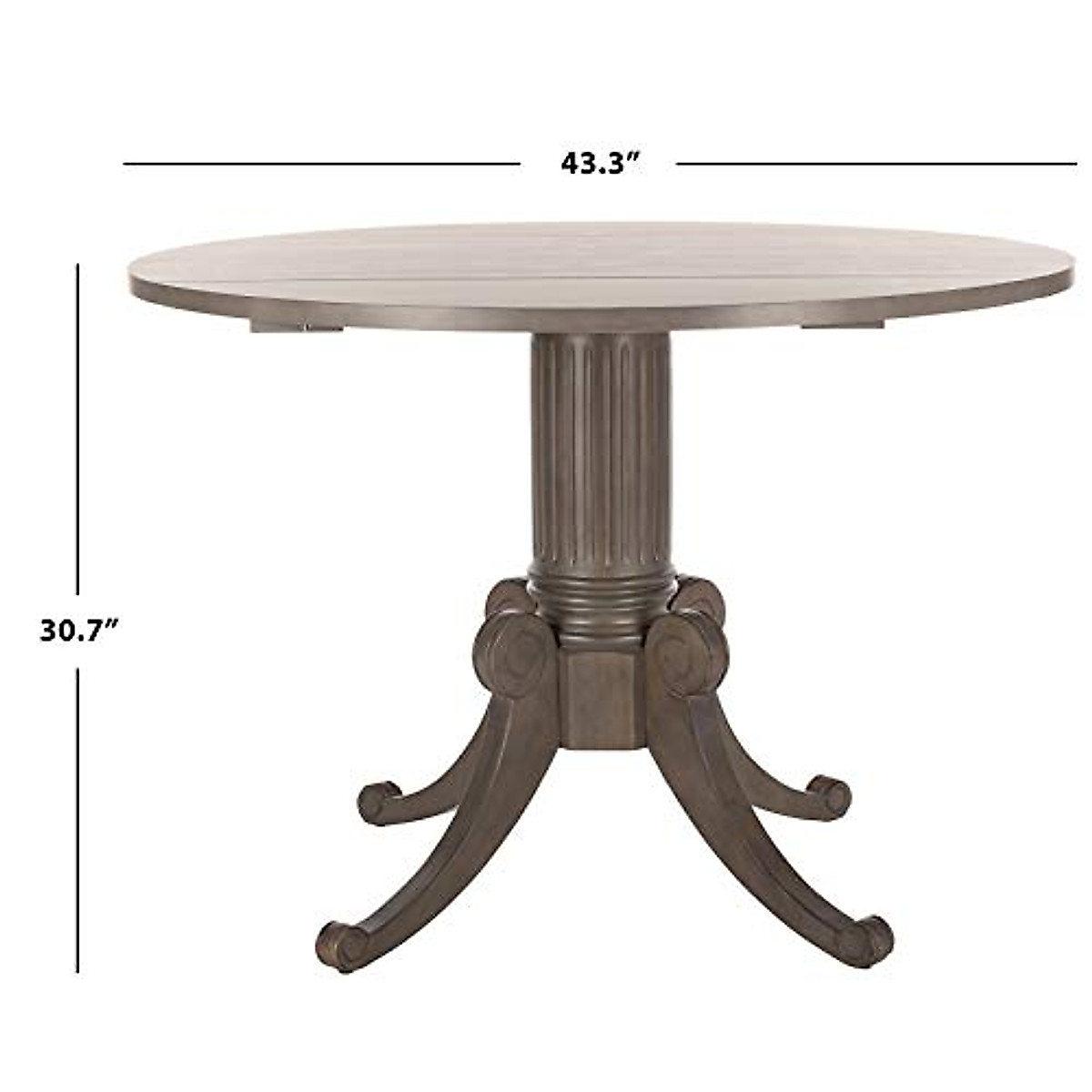 Safavieh Home Forest Traditional Grey Wash Drop Leaf Dining Table