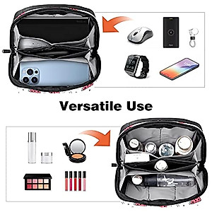 Travel Cord Organizer, Tech Organizer, Electronics Organizer, Cable Organizer Bag, Cartoon Animal Polka Dot