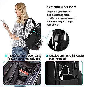 LOVEVOOK Laptop Backpack for Women,17 Inch Work Travel Bag Business Computer Bags Teacher Doctor Nurse Backpack Purse, College Backpack (Upgraded)