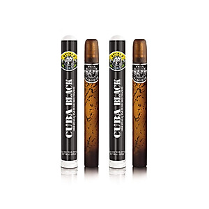 Cuba 1.17 fl. oz. Eau De Toilette Spray | Fragrance for Men (Pack of 2) (Black)