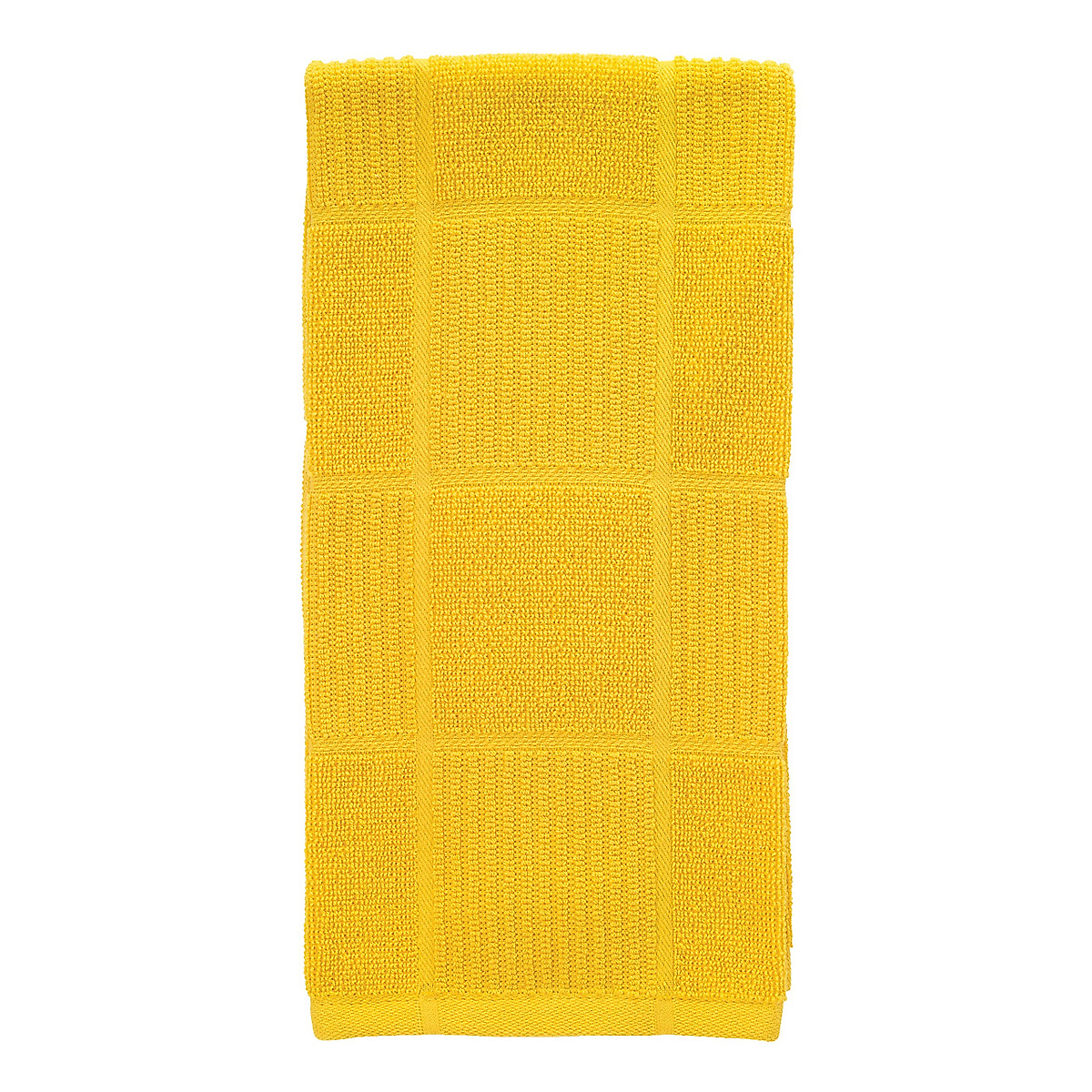 T-Fal Textiles 10943 Color Parquet Design 100-Percent Cotton Kitchen Dish Towel, Lemon, Solid-Single
