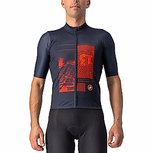 Castelli 13 Screen Jersey - Men's Savile Blue/Red, L