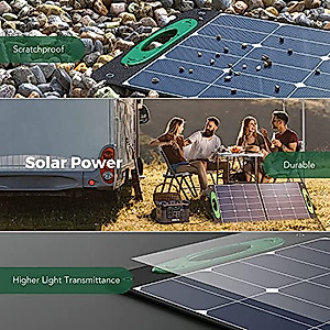 OKMO OS100 Portable Solar Panel for OKMO G1000/G2000 Portable Power Station Foldable Solar Charger with USB Outputs for Outdoor RV Camping Off Grid Solar Power Backup