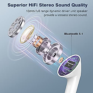 Kargebay Wireless Earbuds, Ear Buds Wireless Bluetooth Earbuds, Noise Cancelling Headphones Headset with Mic, Gaming Earbuds with LED Digital Display Charging Case, for Sports iOS Android PC