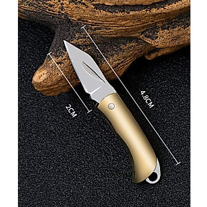 Fon ALLey Mini Folding Knife Multi-purpose Mini Pocket Knife (Yellow)