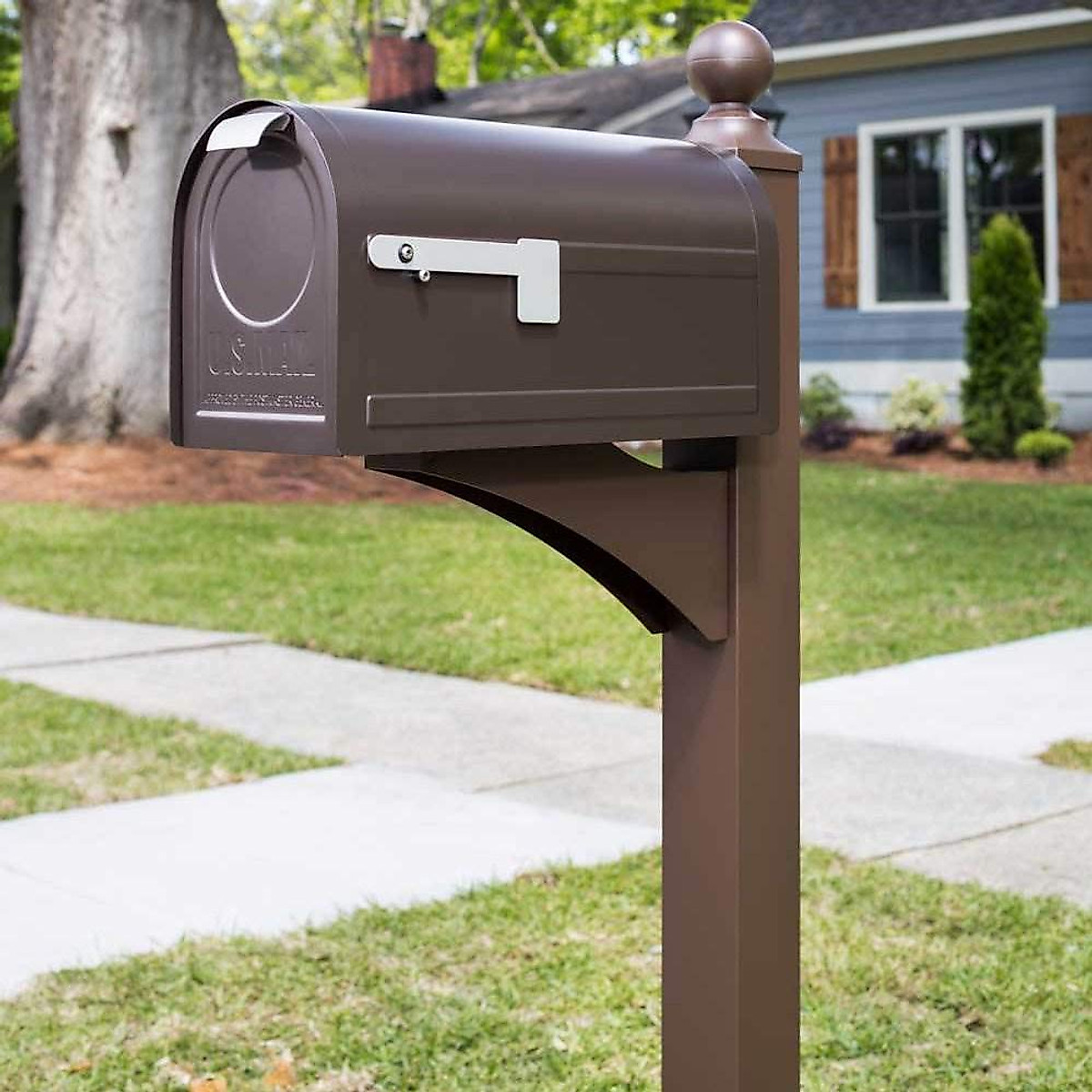 Gibraltar Mailboxes Northpointe Large Capacity Galvanized Steel Venetian Bronze, Post-Mount Mailbox, NM16NV01