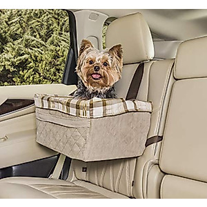 PetSafe Happy Ride Quilted Booster Seat - Dog Booster Seat for Cars, Trucks and SUVs - Easy to Adjust Strap - Durable Padded Liner is Machine Washable and Easy to Clean - Large