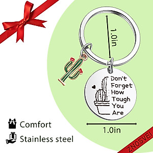 ZNOSVEI Cactus Keychain Encouragement Keychain For Women Cactus Decor Keychain, Cactus Keychain, Standard