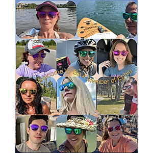 EPHIU Square Sports Polarized Sunglasses for Women and Men Mirror Lens Beach Sunglasses No Bounce No Slip for Running Cycling Fishing