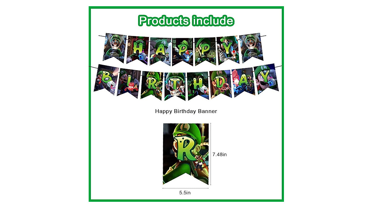 Luigi Mansion Party Decorations - Halloween Horror Theme Supplies