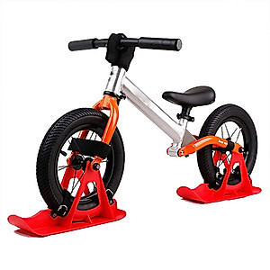 Snow Sledge Board Set for 12 inch Balance Bike Scooter Parts, No Pedal Training Bicycle Skiing Walker for Kids and Toddlers