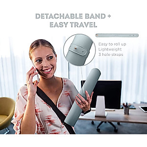 FTC Leather Desk Pad and Blotter, Non-Slip PU Suede Base (Smokey Blue 31.5 X 15.75), Stitched Mouse Pad for Office, Computer Gaming, Keyboard and Protector Writing Mat