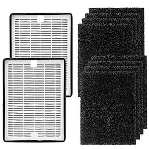 KEYJINIU H126 Replacement HEPA Filter, Compatible with Levoit LV-H126, Includes 2 HEPA Filters and 8 Activated Carbon Pre-Filters Set, LV-H126-RF