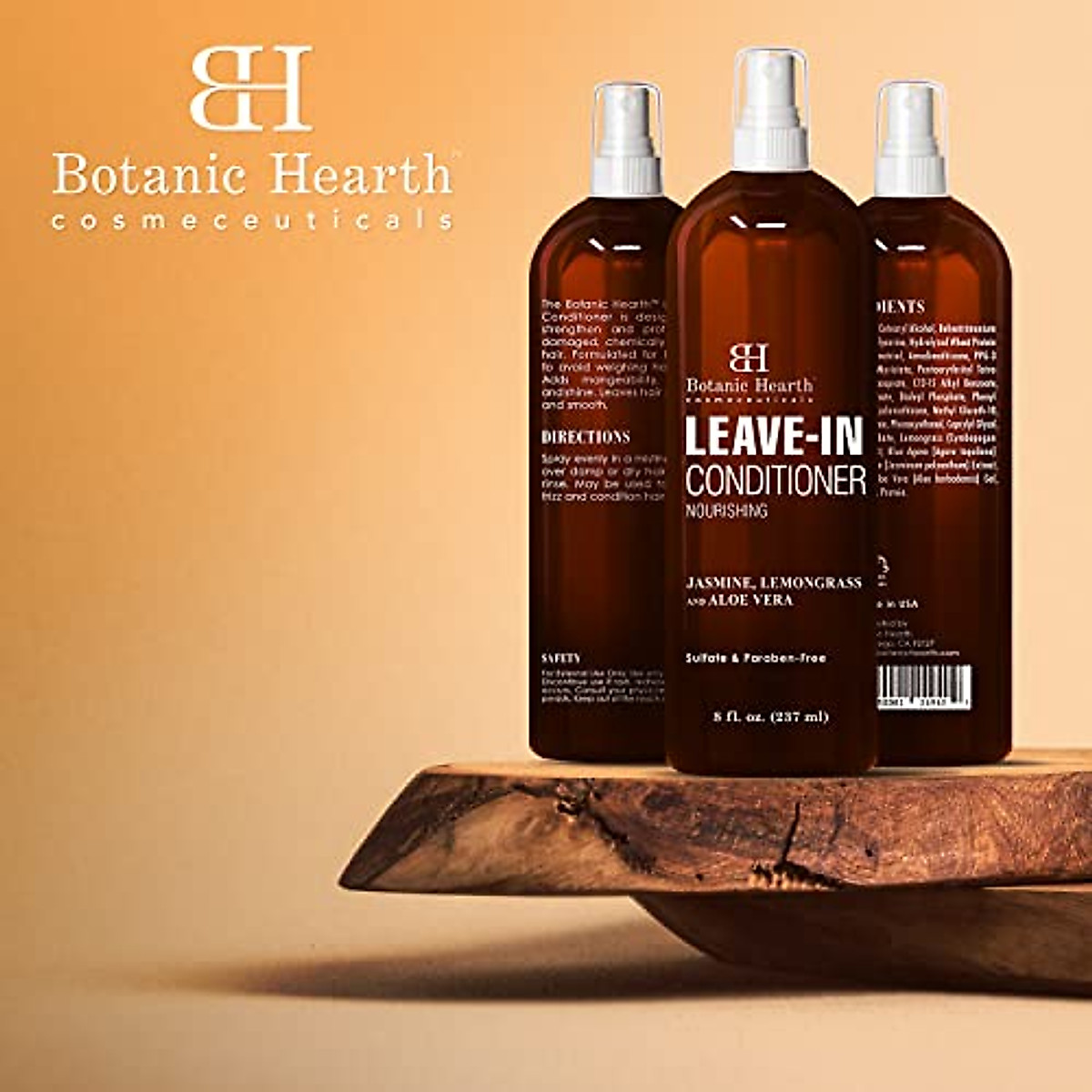 Botanic Hearth Leave In Conditioner Spray - Hair Strengthener for Dry, Damaged, Chemically Treated Tresses - Adds Volume and Manageability - 8 fl oz