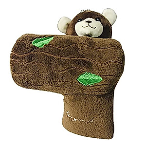 Golf Club Headcover, Golf Putter Cover Novelty Animal (Brown)