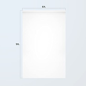 Julius Studio 6 x 9 ft. (72 x 108 inch) Pure White Backdrop Screen, 100% Pure Seamless Background, High Density 150 GSM Fabric with Elastic String Clips for Photo Video Streaming Studio, JSAG103