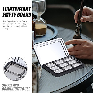 minkissy Empty Eyeshadow Palette Magnetic Makeup Palette with Mirror Refillable Eyeshadow Palette Empty Eyeshadow Pans for Eyeshadow Lipstick Blush Powder, 2Pcs