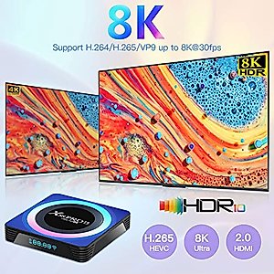 Android TV Box 11.0 Android TV Box 2023 4GB RAM 32GB ROM 4K RK3318 with 2.4G 5G WiFi Bluetooth 4.0 TV Box Android Ethernet LAN USB 3.0 Smart TV Box Android Box