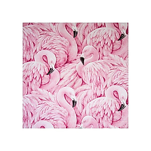 OERJU 71x71 inch Pink Flamingo Shower Curtain for Bathroom Tropical Wildlife Artwork Waterproof Polyester Washable Fabric Home Bath Shower Curtains
