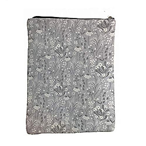 Grey Lily of The Valley Book Sleeve - Book Cover for Hardcover and Paperback - Book Lover Gift - Notebooks and Pens Not Included