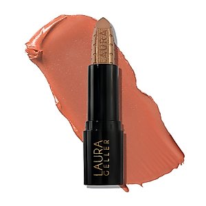 LAURA GELLER NEW YORK Gorgeous in Gold Rich Full-Coverage Lipstick, Limited Edition Gold Frosted Lip Color, Perfection in Pink