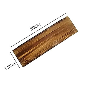 COUNTOOZQ Floating Shelves Rustic Wood Wall Shelf Wall Shelf Wood Floating Rack Hidden Decoration Storage Holder Shelf Rack Handmade Multifunction Decorative for Kitchen/Bedroom Frame,50cm