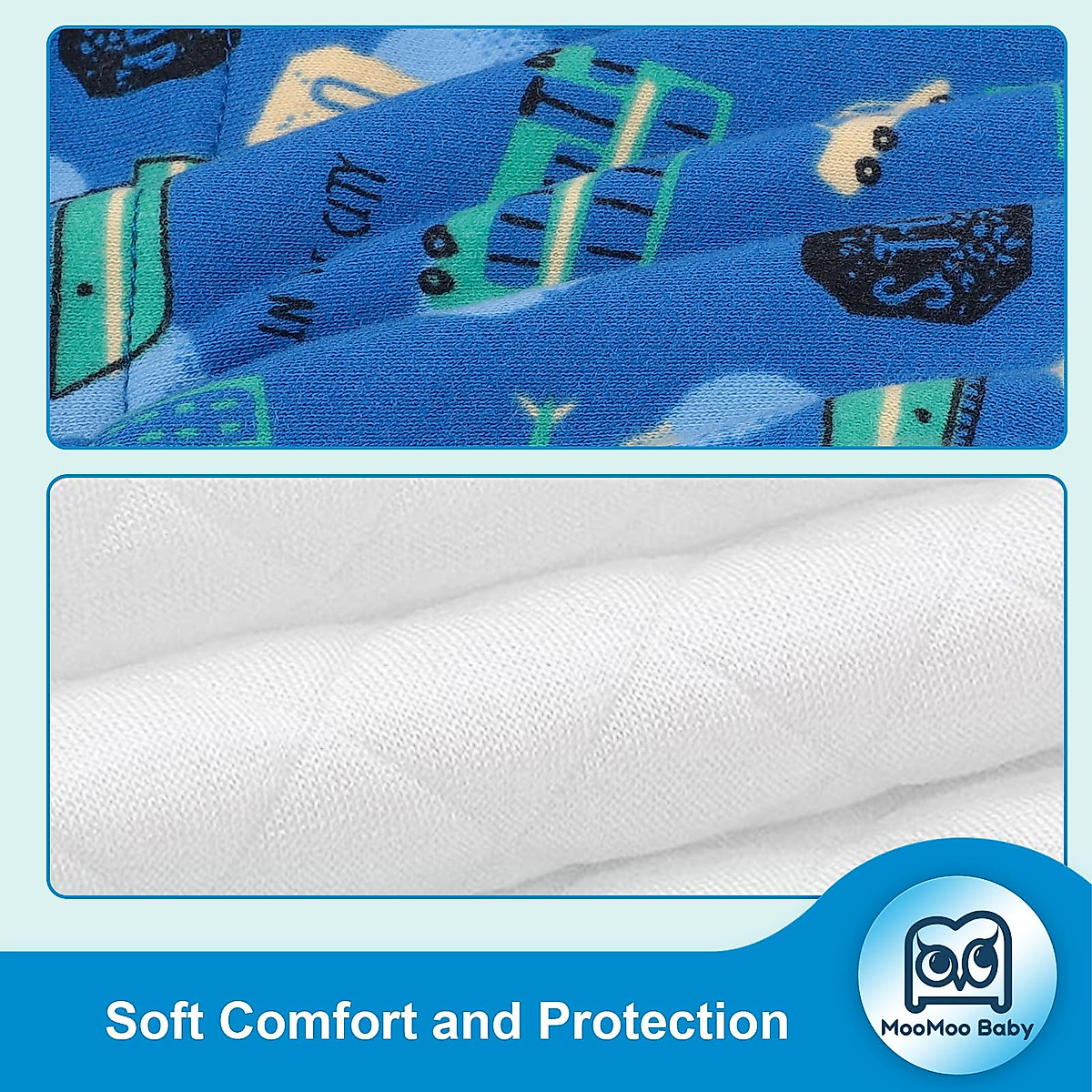 MooMoo Baby 6 Packs Potty Training Underwear Absorbent Vehicle Training Pants for Toddler Boys Pee Pants 2T-7T