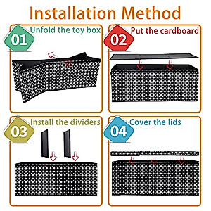 HomeMarvel Large Toy Box, Kids Toy Box with Flip-top Lid, Foldable Toy Box Chest Storage Bin for Boys,Girl, Playroom, Bedroom, Nursery, Closet, 40.6 x14.2 x16.5inch