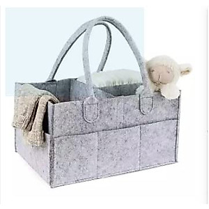 Everyday Baby Diaper Caddy organizer -Thick Heavy Duty Portable Nursery Storage Bin and Car Caddy Organizer - Felt Baby Diaper Bag for Storage with Handle –New Born Essentials Baby Gifts