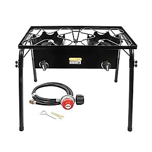 Concord Double Propane Burner, Outdoor 2 Burner Camping Stove for Cooking / Home Brewing / Making Sauce