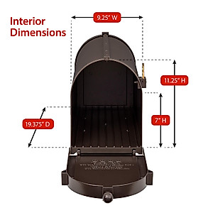 Whitehall Products Deluxe Mailbox Package, Aluminum, French Bronze