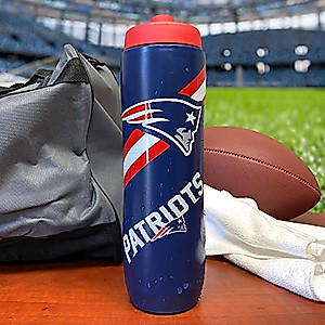 Party Animal The NFL New England Patriots Squeezy Water Bottle, Team Color