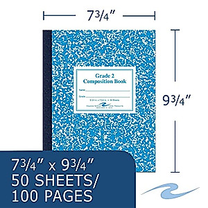 Roaring Spring Grade 2 Ruled Flex Cover Marble Comp Book 9 3/4'' x 7 3/4'', Sold per Book (77921)