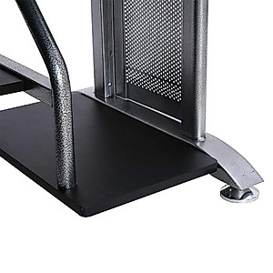 Thaweesuk Shop Black Computer Desk PC Laptop Table Workstation Home Office Furniture w/Printer Shelf MDF Steel PVC 39.5" L×23.5" W×39" H of Set