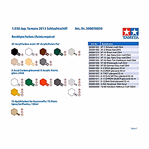 Tamiya 78030 1/350 Japanese Battleship Yamato Plastic Model Boat Kit