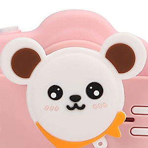 Digital Camera for Kids, Built in Puzzle Games 15 Frames Kids Camera Rounded Shape Design for Taking Pictures Recording for Gift(Pink)